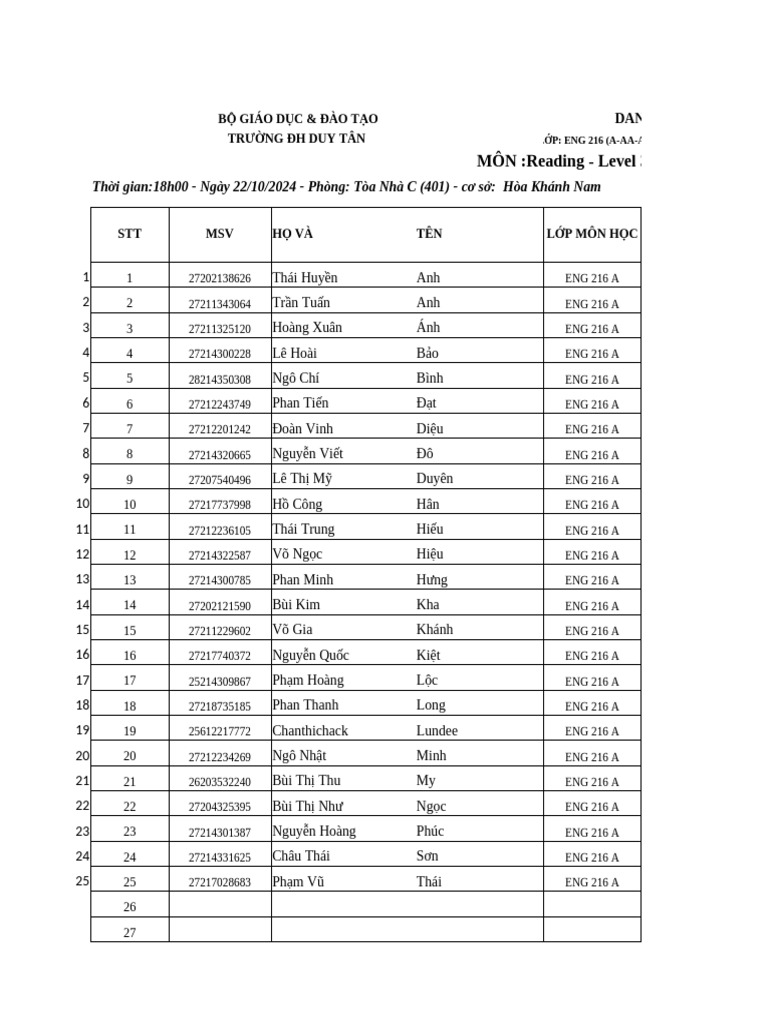 18h00 - ENG216 - READING LEVEL 3 | PDF