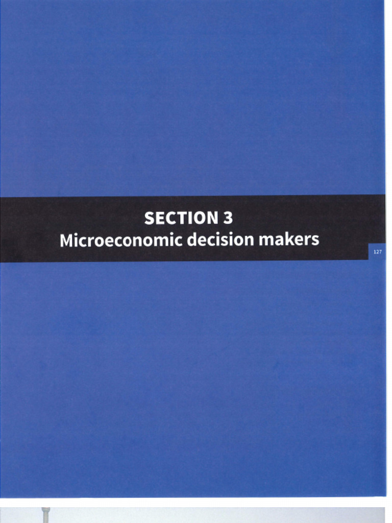 3 Microeconomic Decision Makers | PDF