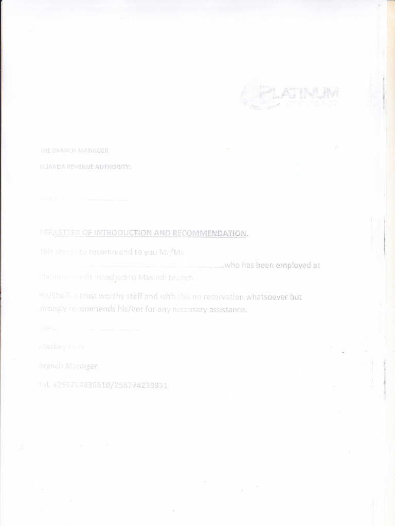 Recomendation URA | PDF