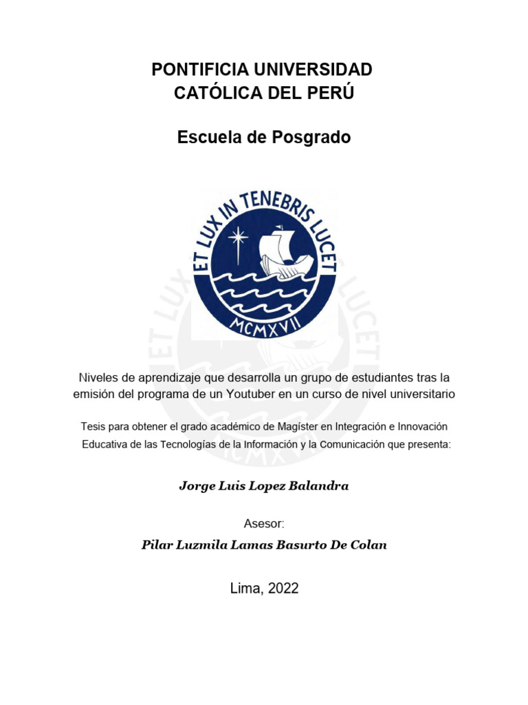 Lopez Balandra Jorge Luis | PDF | Youtube | Internet