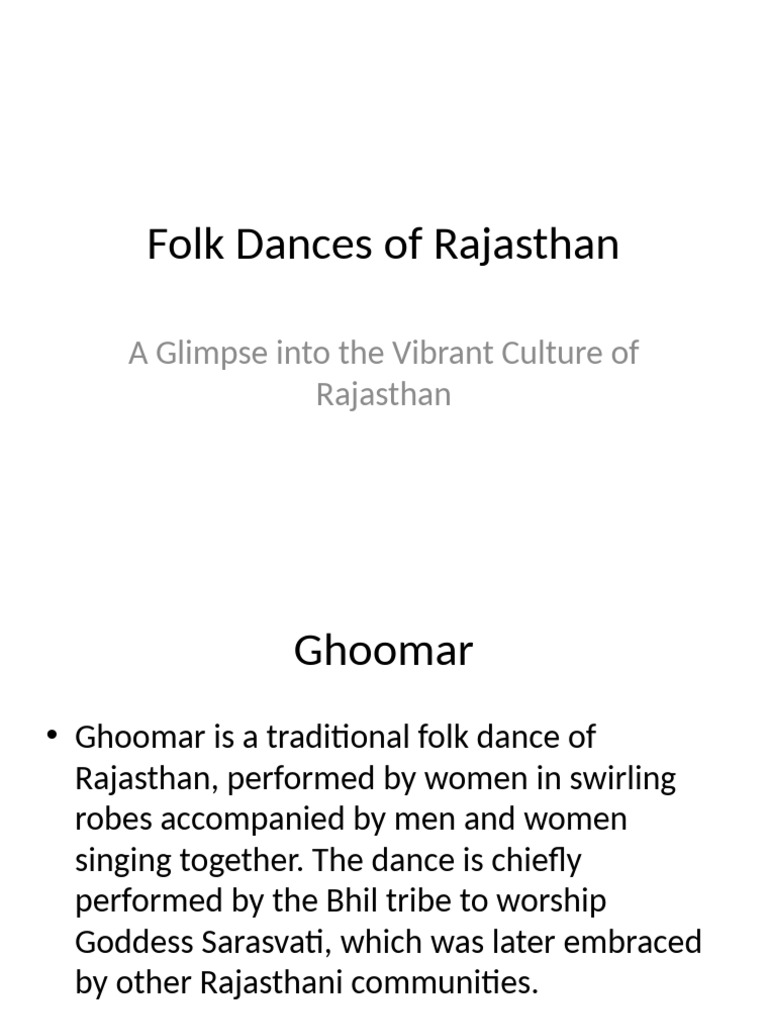 Rajasthan's Traditional Folk Dances | PDF