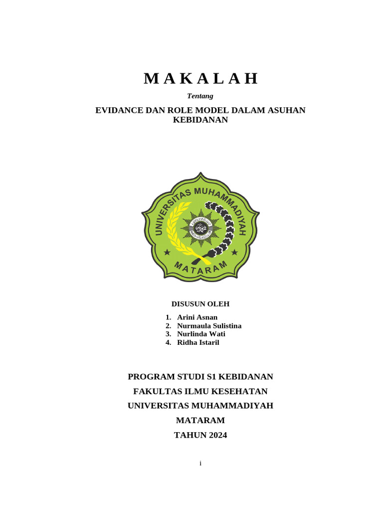 Makalah Evidance Dan Role Model Dalam Asuhan Kebidanan | PDF