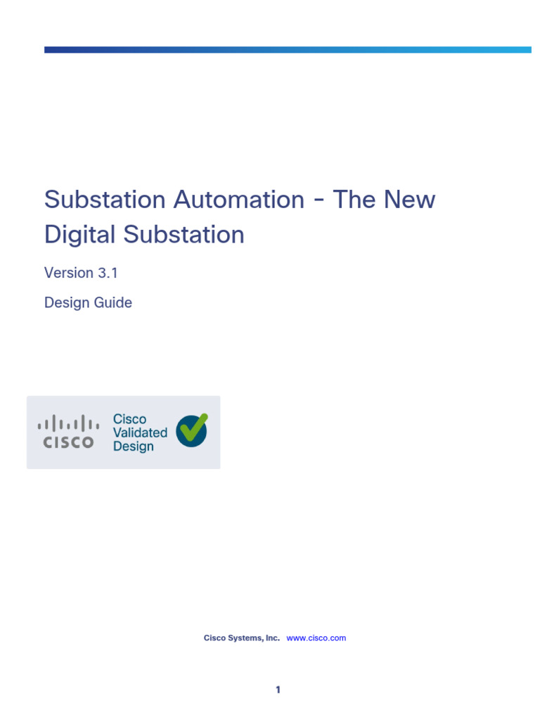 Cisco Substation Automation - The New | PDF | Computer Network | Scada