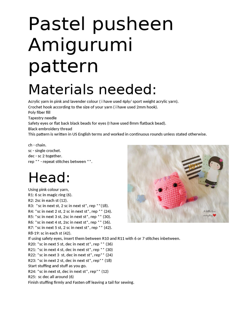 Mini Chat | PDF | Crochet | Yarn