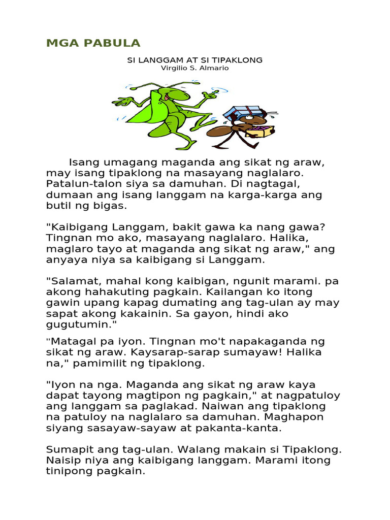 Mga Pabula | PDF
