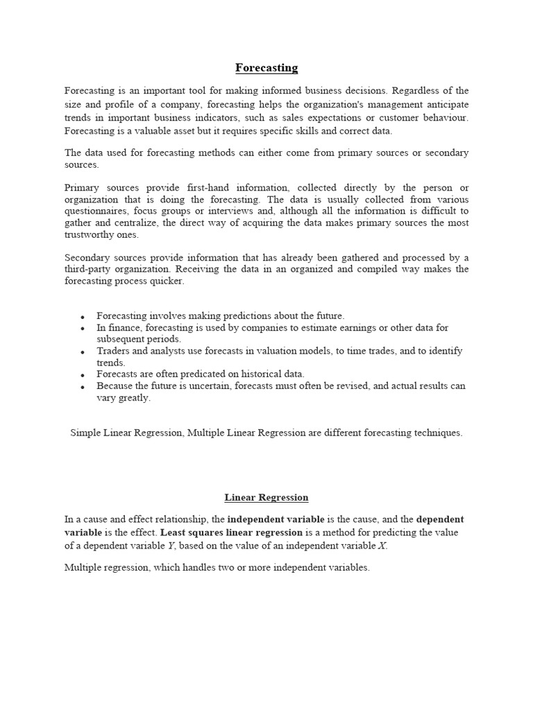 Module 3 PoM-Forecasting | PDF | Errors And Residuals | Coefficient Of Determination