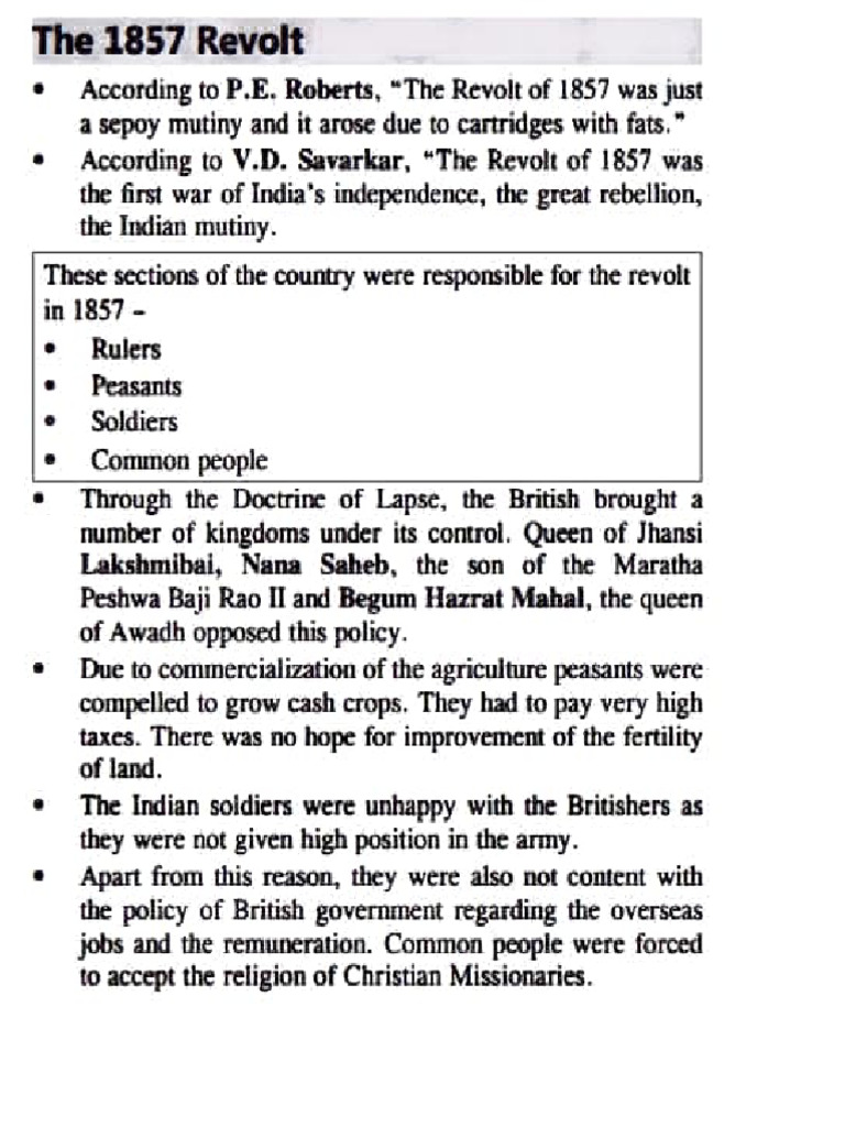 Revolt of 1857 (1) | PDF | Indian Rebellion Of 1857 | British India