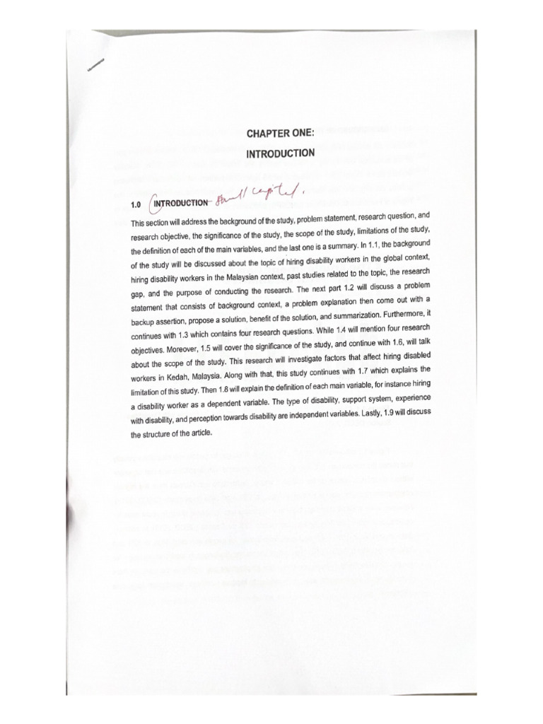 Chapter One & Chapter Two | PDF