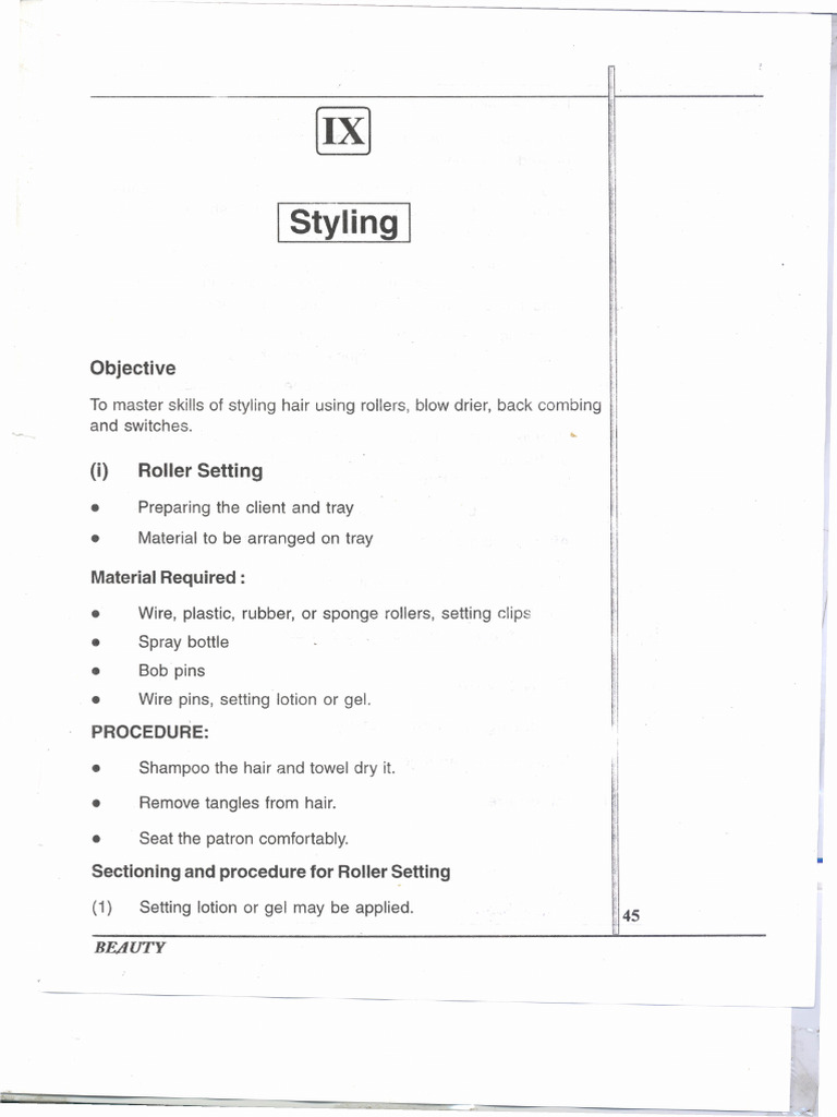 Lesson 9 Styling Prac | PDF | Braid | Human Hair