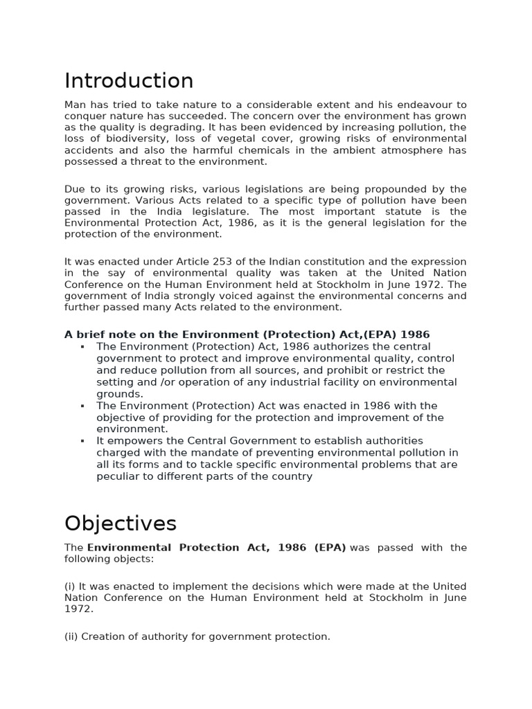Environmental Protection Act 1986 | PDF | Environmental Protection ...