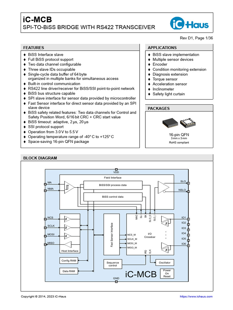 MCB Datasheet D1en | PDF | Physical Layer Protocols | Computer Engineering