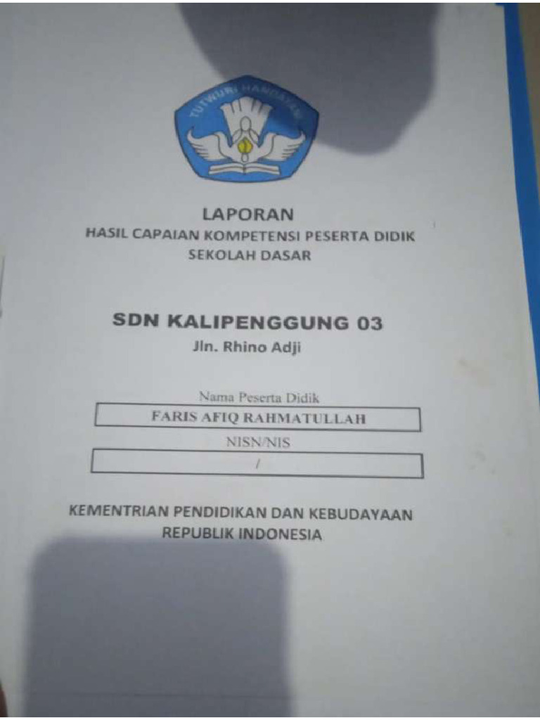 Rapot Fariz Afiq Rahmatullah | PDF