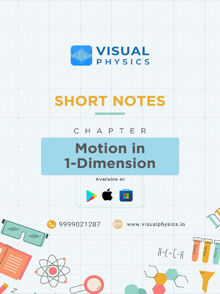 Motion in One Dimension | PDF