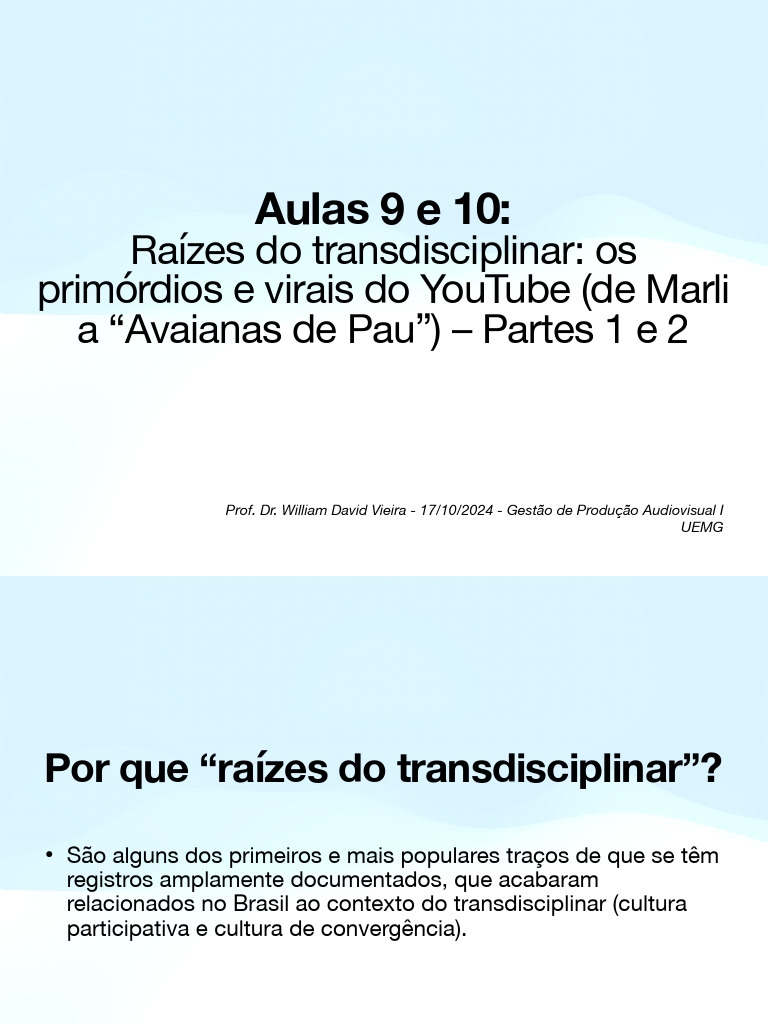 Aulas 9 e 10 | PDF | YouTube | Internet
