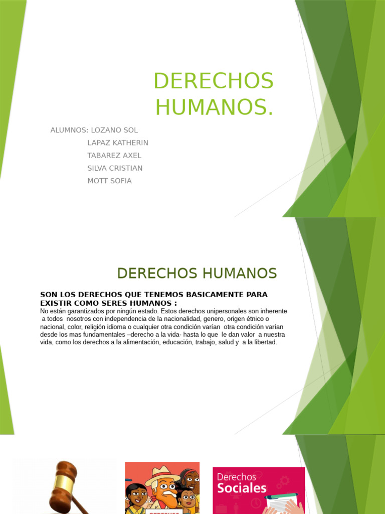 Derechos Humanos y sus Categorías | PDF | Derecho Civil (Common Law ...