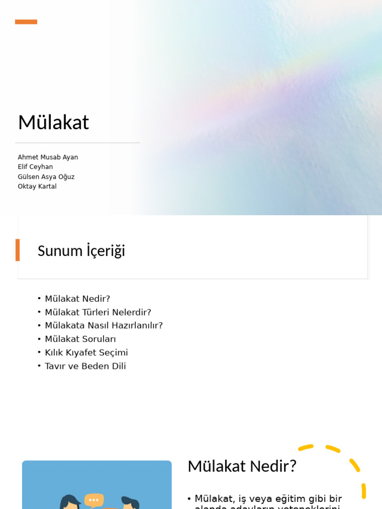 Mülakat Sunumu | PDF