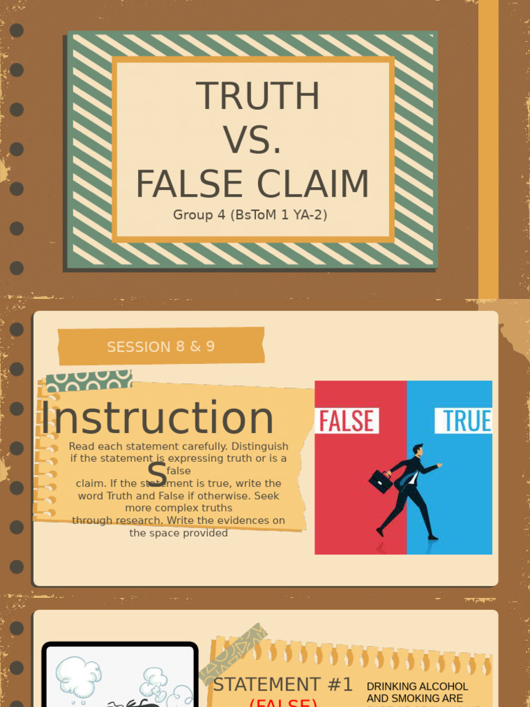Group 4 (Veritas Truth VS False Claim) | PDF | Truth | Knowledge