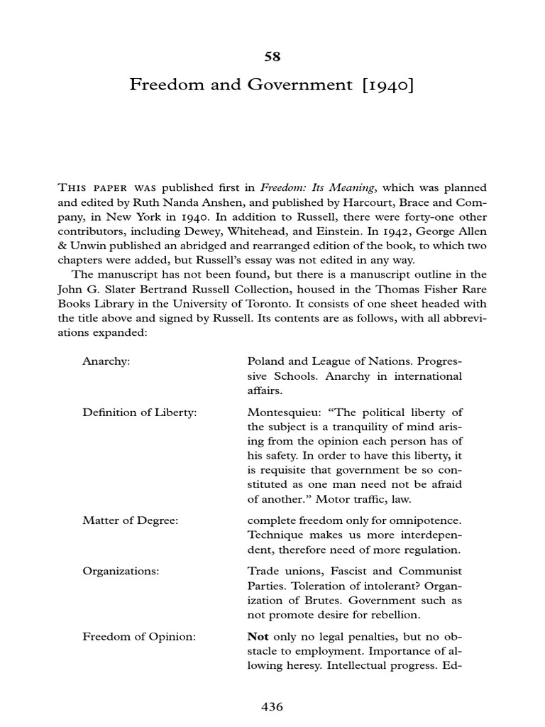 Freedom and Government: A 1940 Analysis | PDF | Liberty | Democracy