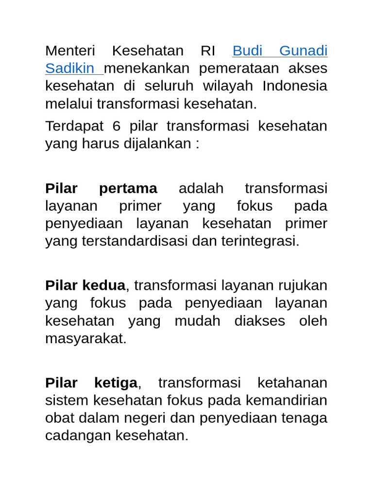 TRanformasi Kes 2024 | PDF | Ilmu Sosial