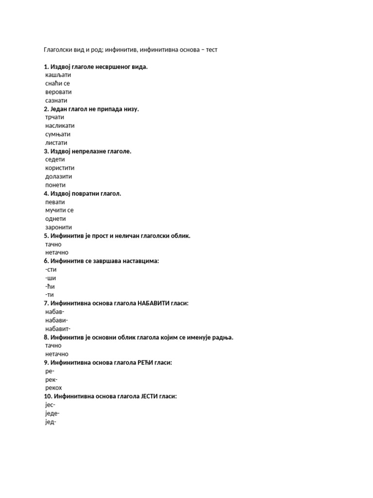 Glagolski Vid I Rod | PDF