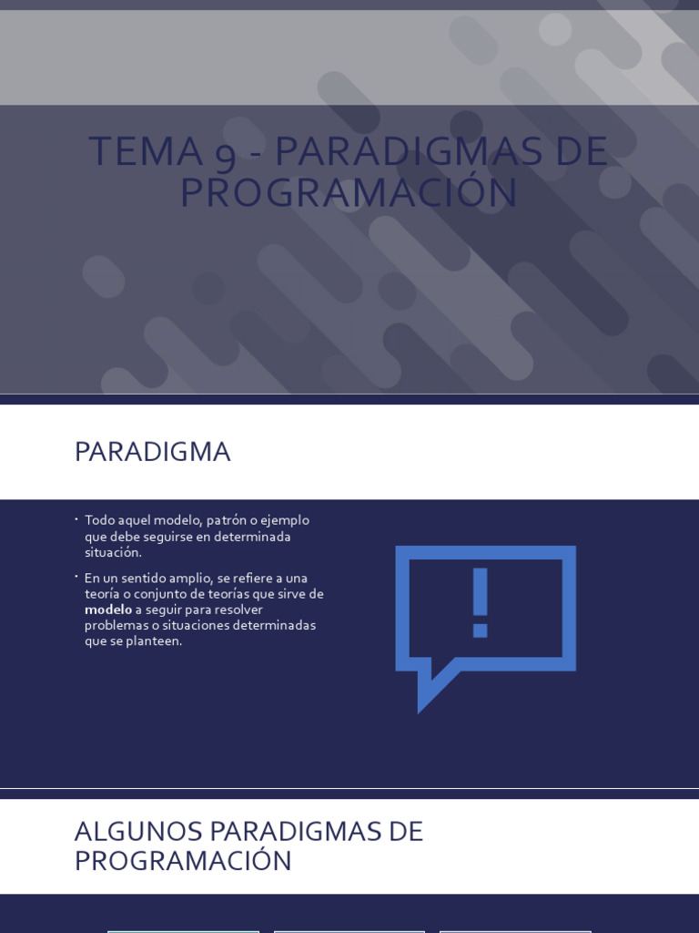 Tema 9 Paradigmas de Programación | PDF | Objeto (informática ...