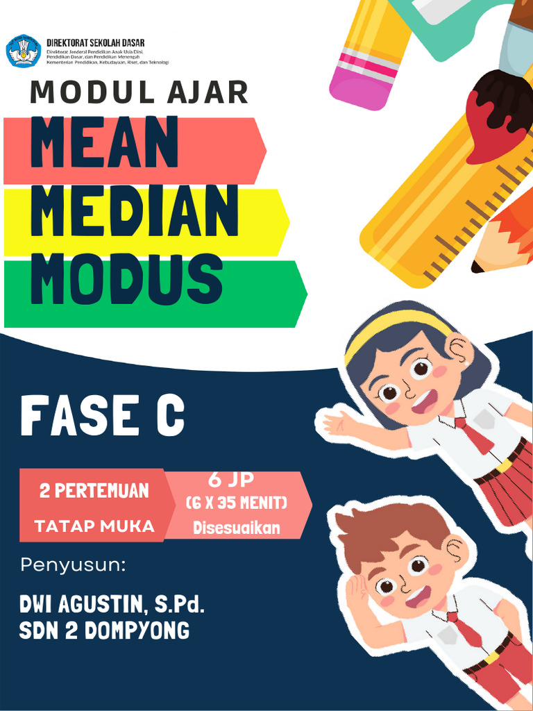 Modul Ajar Mean, Median, Modus Kelas 6 | PDF | Karier & Perkembangan