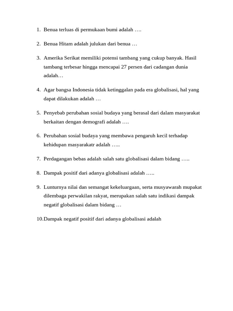 Latihan Isian | PDF