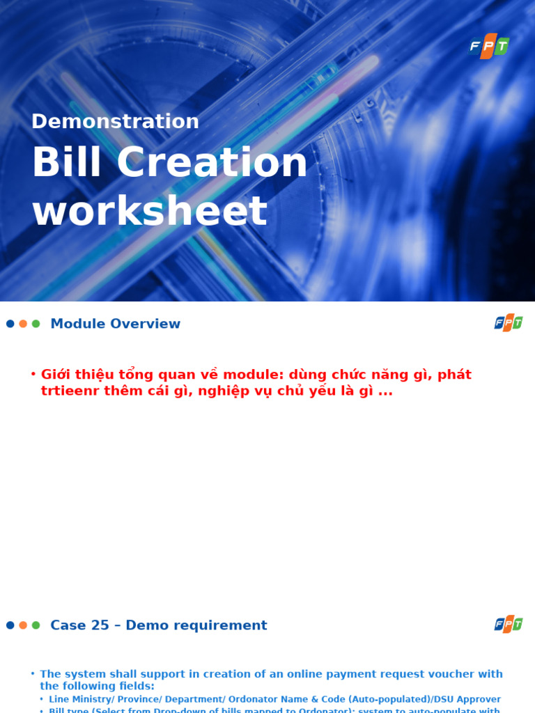 Bill Creation Worksheet | PDF