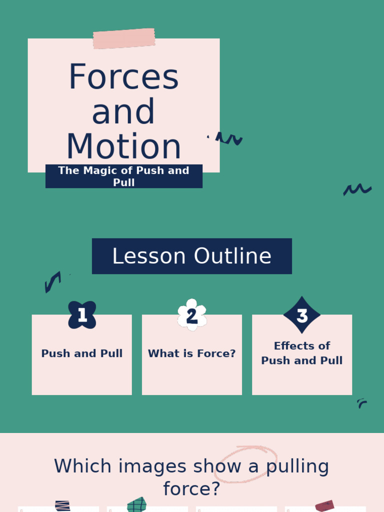 Forces and Motion Education Presentation in Green Dark Blue Neat ...