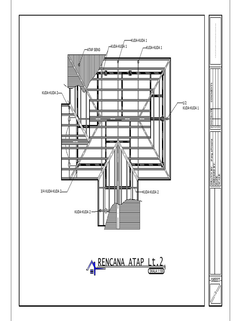 Rencana Atap Lantai 2 | PDF