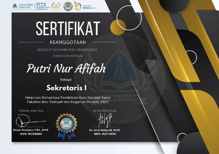 Sertif Hima | PDF