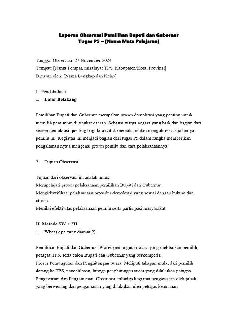 Laporan P5 Suara Demokrasi | PDF