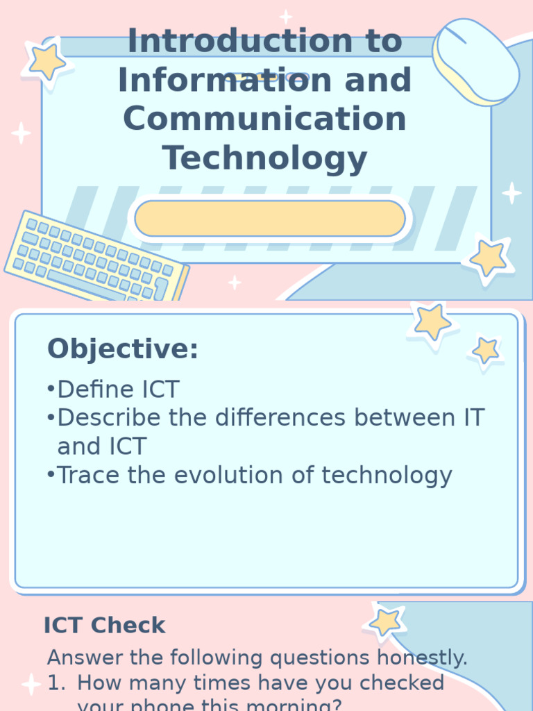 Introduction to ICT | PDF | Information | Automation