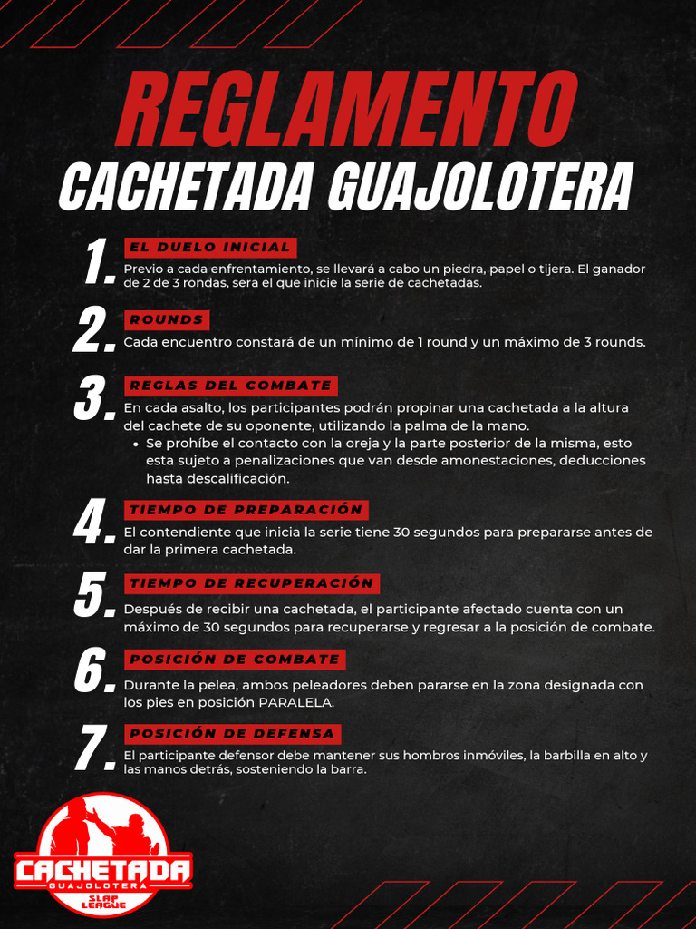 Reglas de la Cachetada Guajolotera | PDF | Deportes