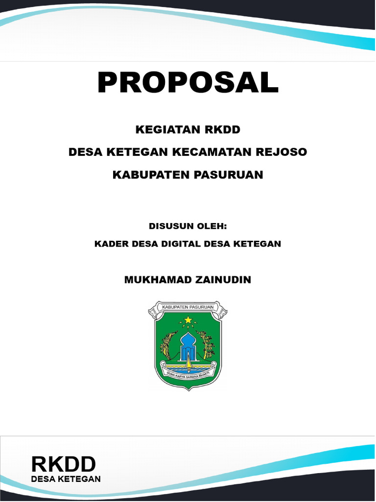 Proposal Kegiatan RKDD Desa Ketegan Fixx | PDF