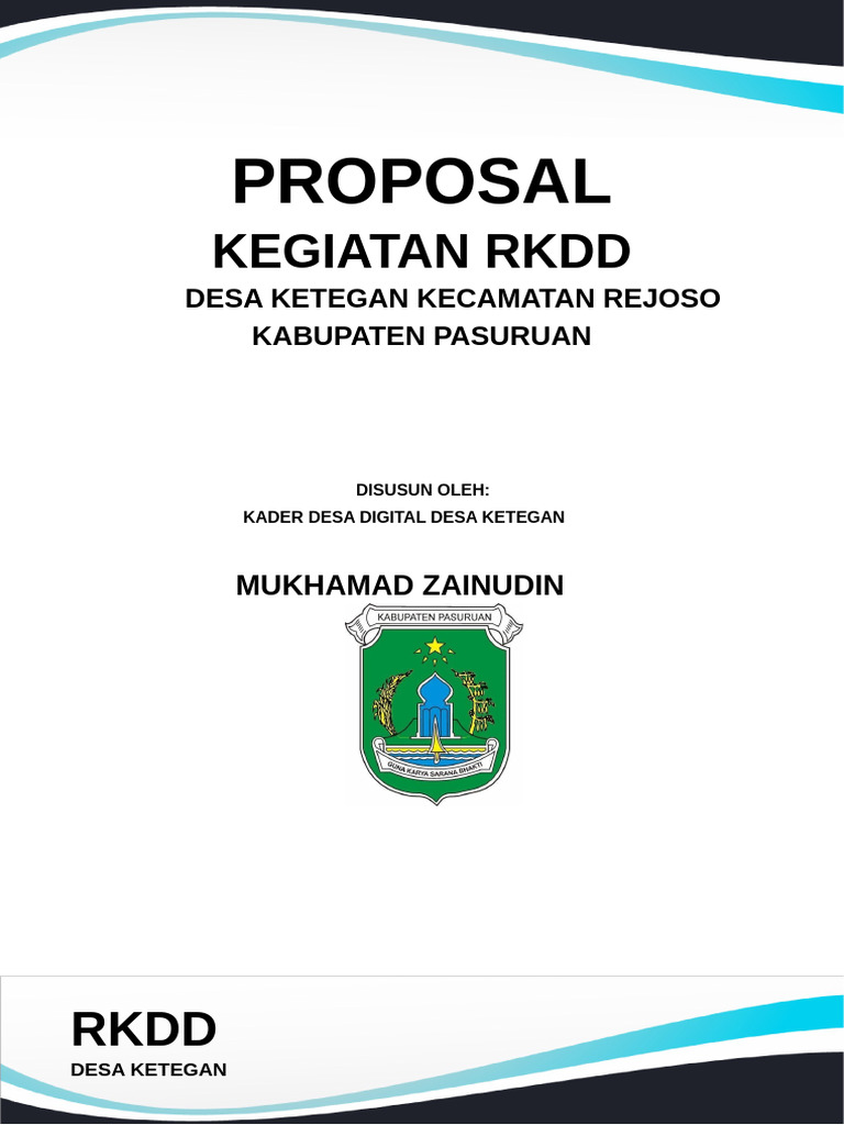 Proposal Kegiatan RKDD Desa Ketegan Revisi Fix | PDF