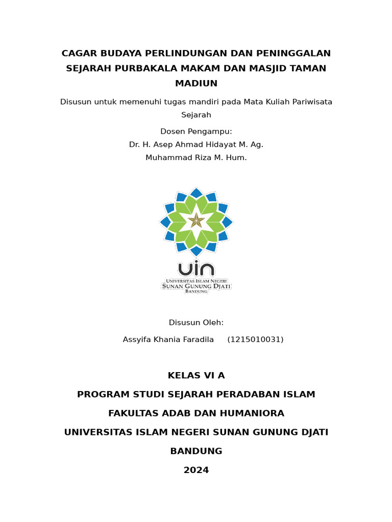Assyifa Khania Faradila - Cagar Budaya Perlindungan Dan Peninggalan ...