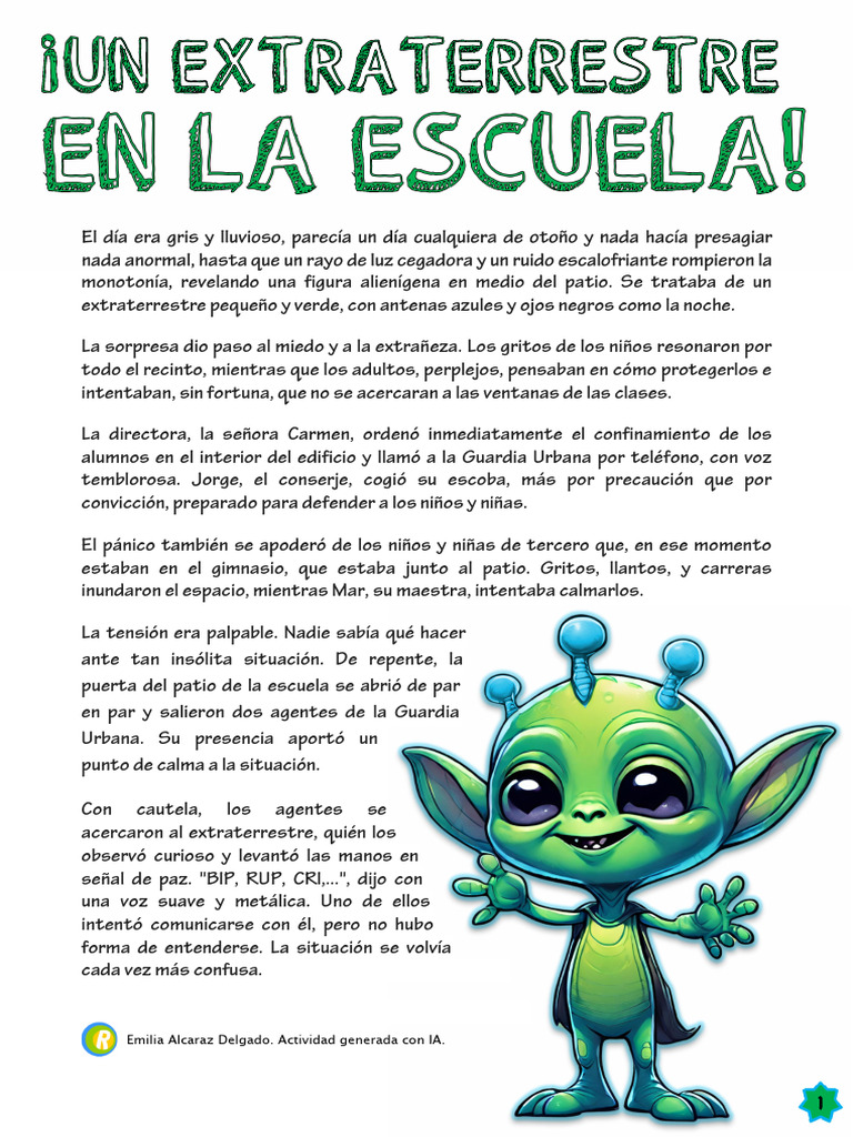 Un Extraterrestre en La Escuela | PDF | Libros para adolescentes ...