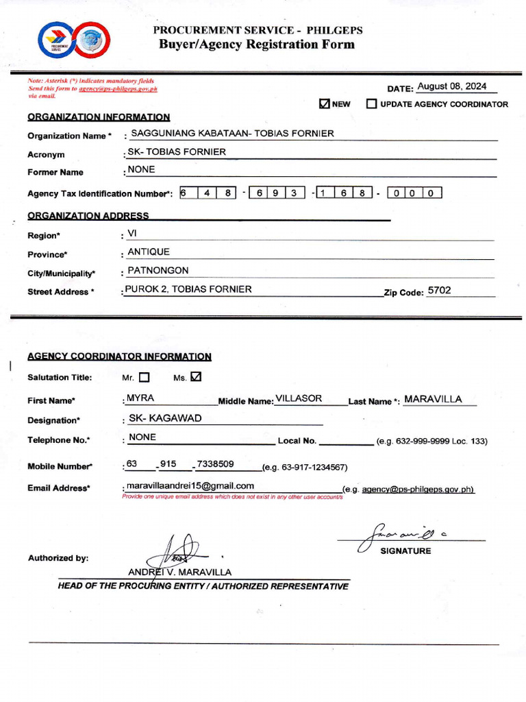 Agency Registration Form | PDF