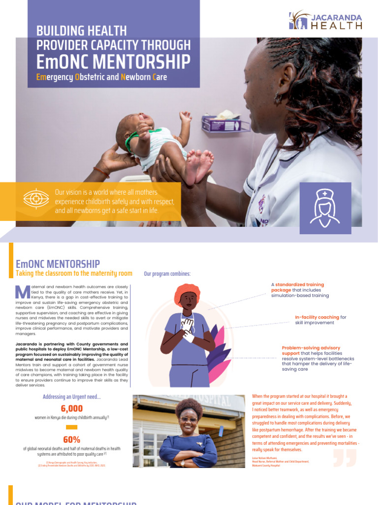 EmONC Mentorship for Maternal Care | PDF | Childbirth | Mentorship