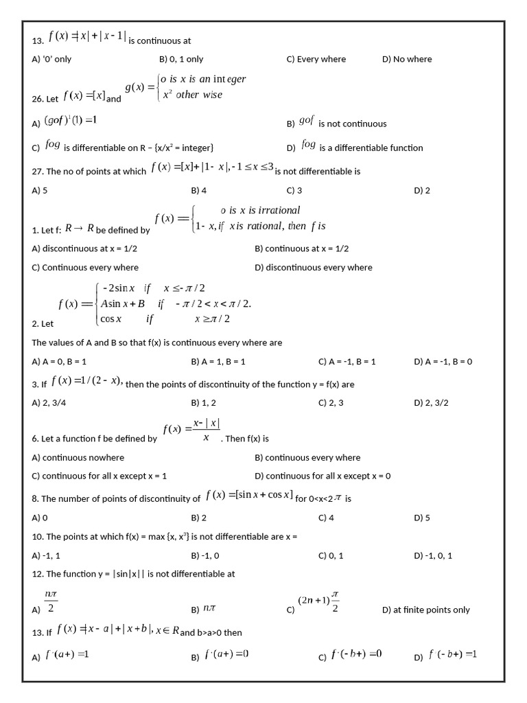 Mains QP 27-10-2024 new | PDF | Derivative | Function (Mathematics)