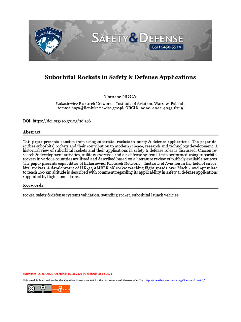Suborbital Rockets in Safety Defens | PDF | Launch Vehicle | Rocket
