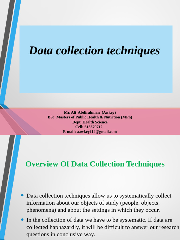 Lec 7 Data Collection Techniques | PDF | Focus Group | Interview