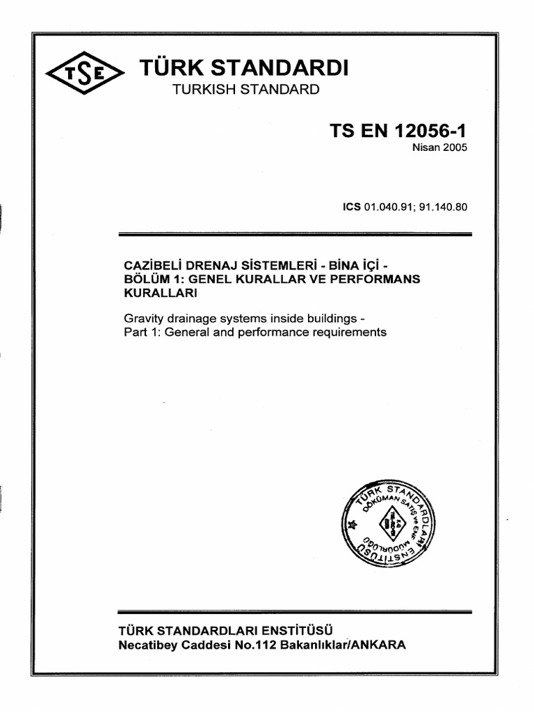 TS en 12056-1 | PDF