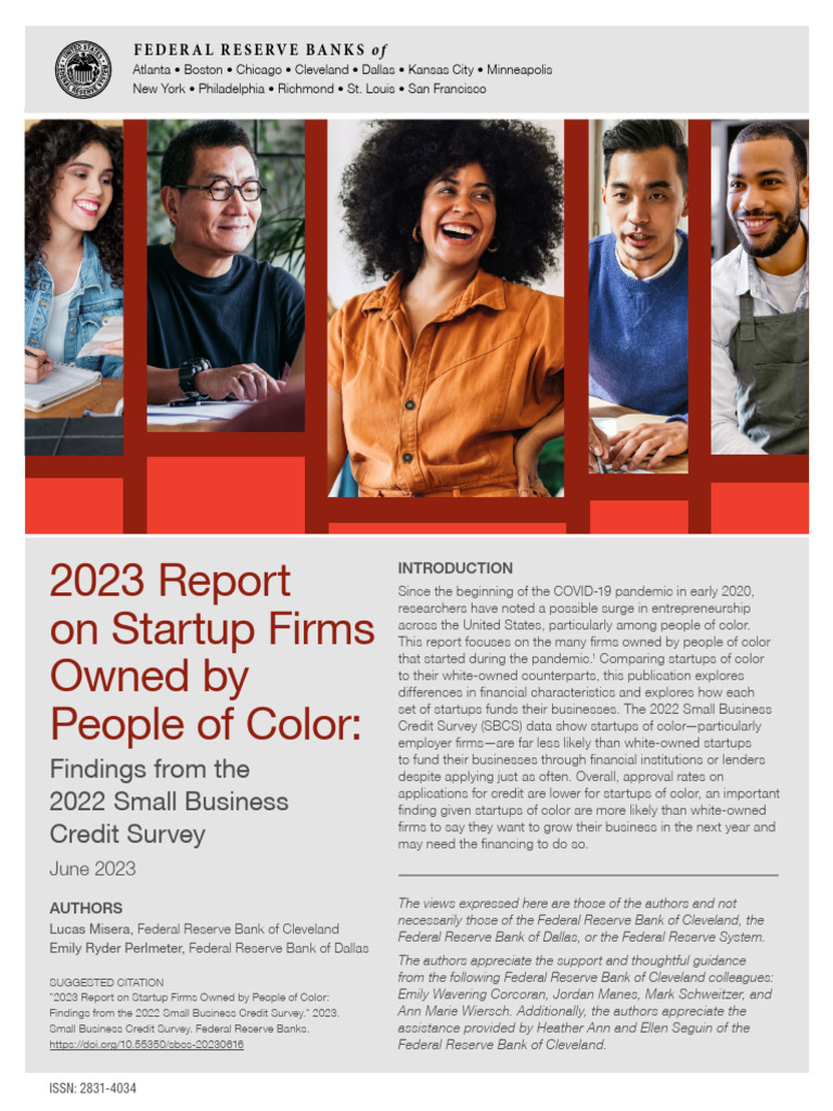 2023 Report On Startup Firms Owned by People of Color | PDF | Credit ...