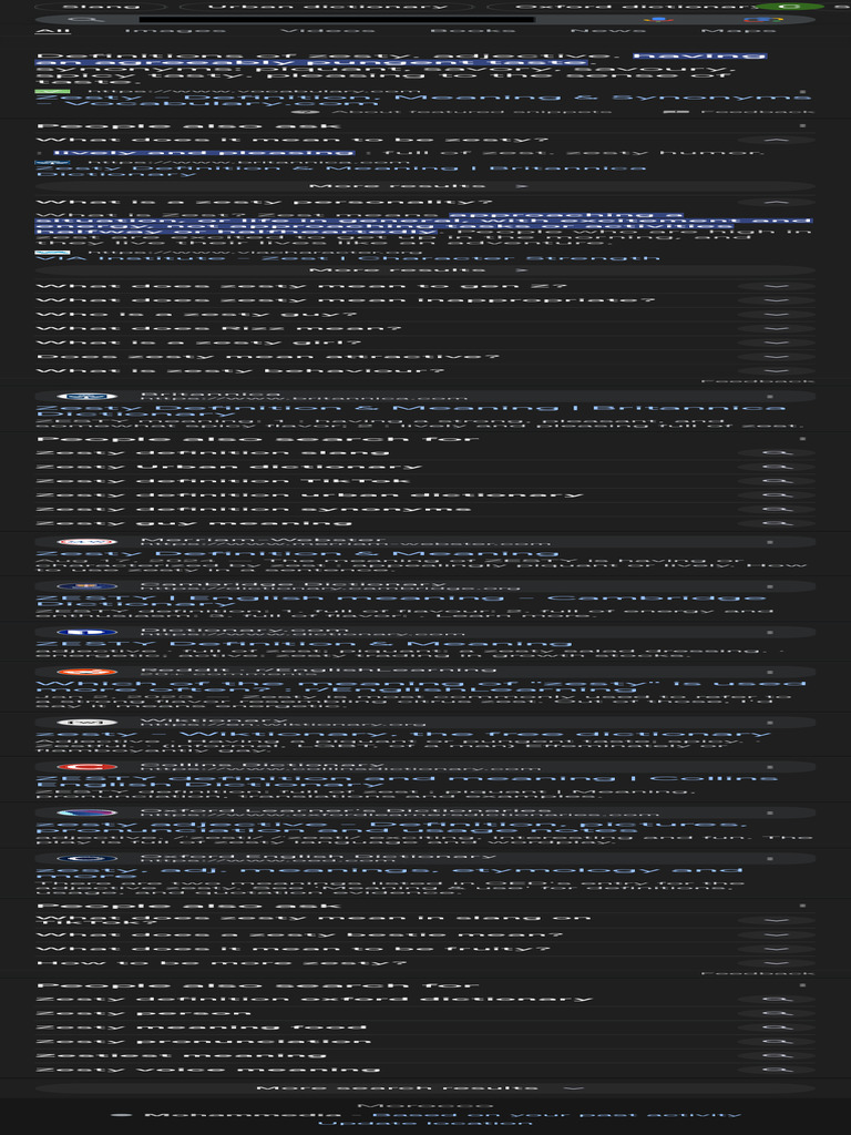 Zesty Definition & Synonyms Guide | PDF | Lexicography | Lexicology