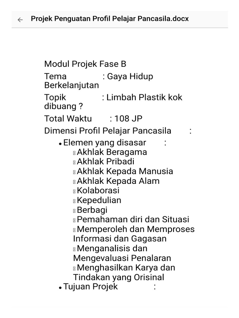 Projek+Penguatan+Profil+Pelajar+Pancasila - Docx 1656723932097 | PDF
