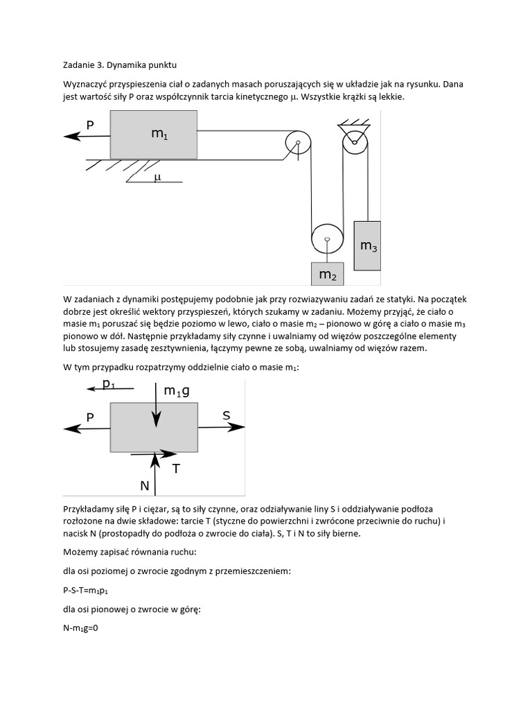Zadanie 3dynamika Pktu | PDF