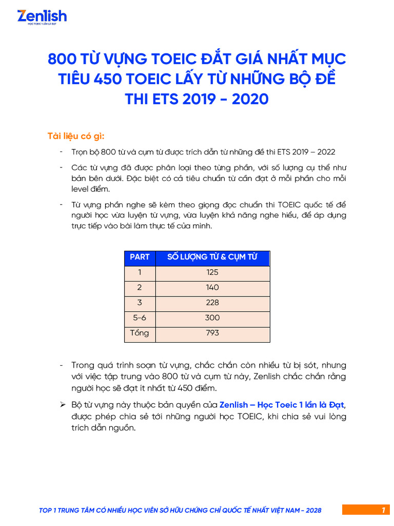 B 800 T V NG Toeic Level 450 2023 | PDF