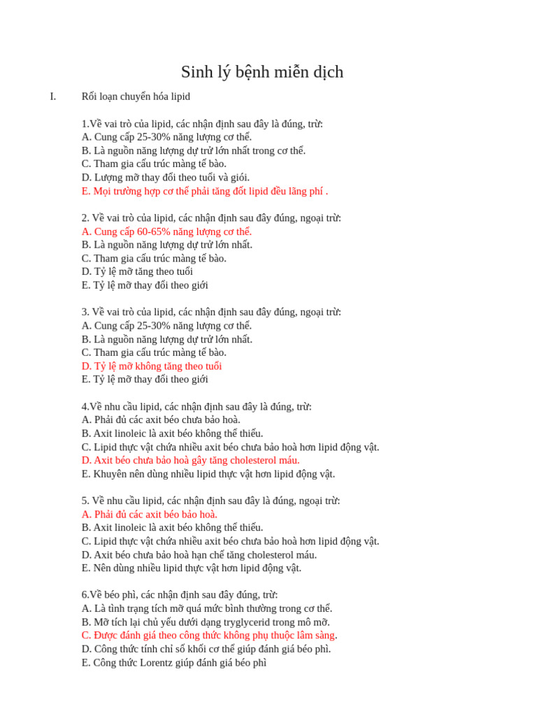 Sinh lý bệnh miễn dịch | PDF